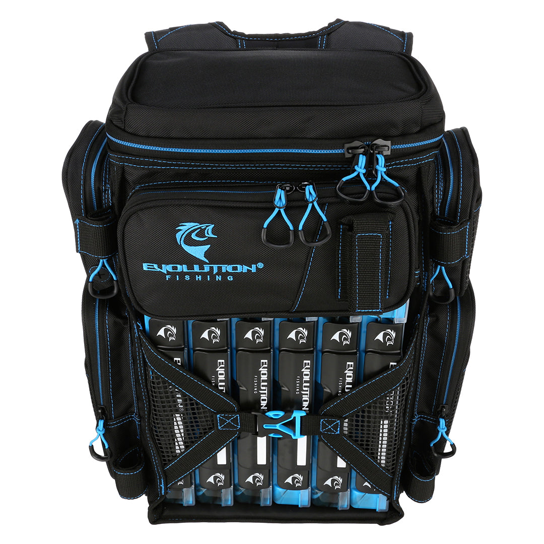 Drift Series 3600 Tackle Backpack with Rod Holders & QuikLatch Trays – Evolution Outdoor