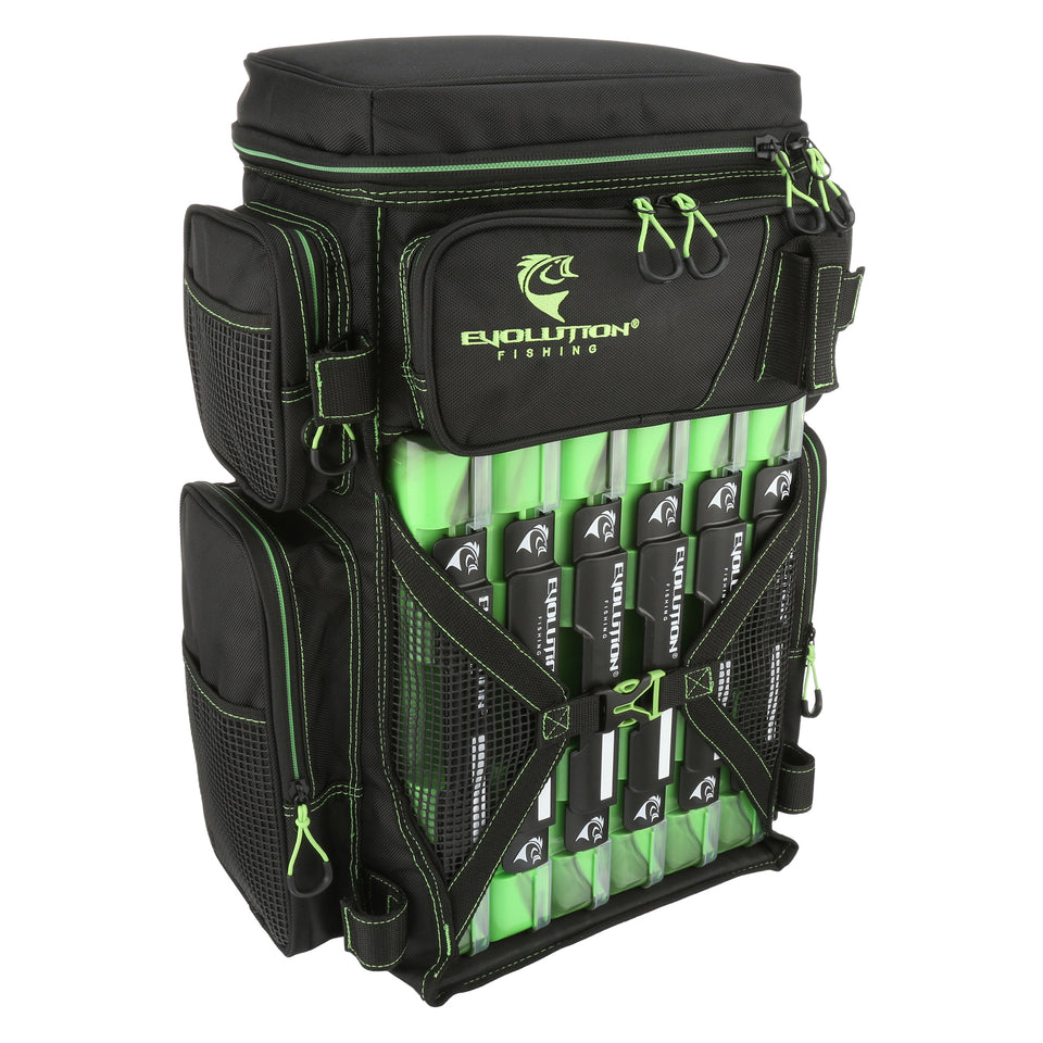 Drift Series 3700 Tackle Backpack with Rod Holders & QuikLatch Trays ...