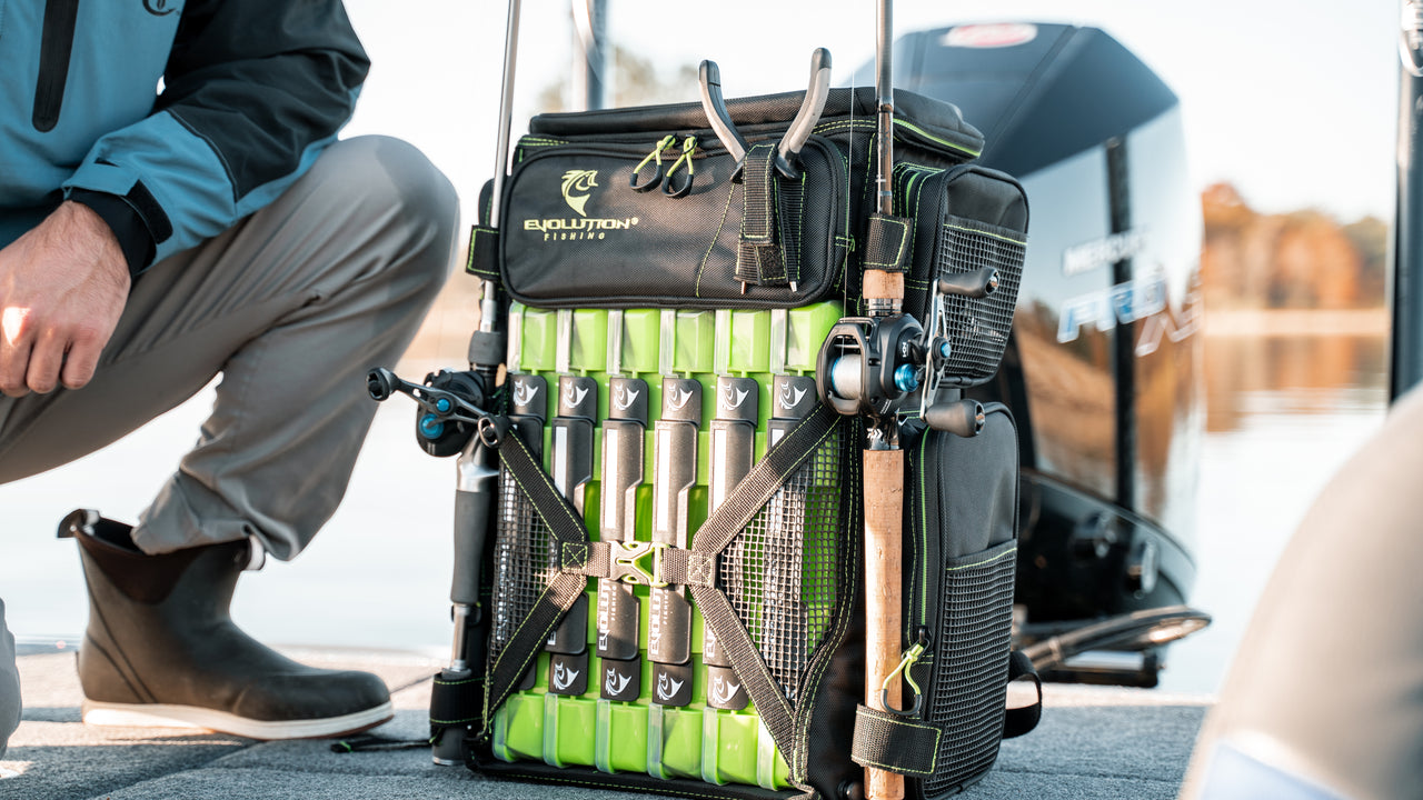 Drift Series 3700 Tackle Backpack with Rod Holders & QuikLatch Trays ...